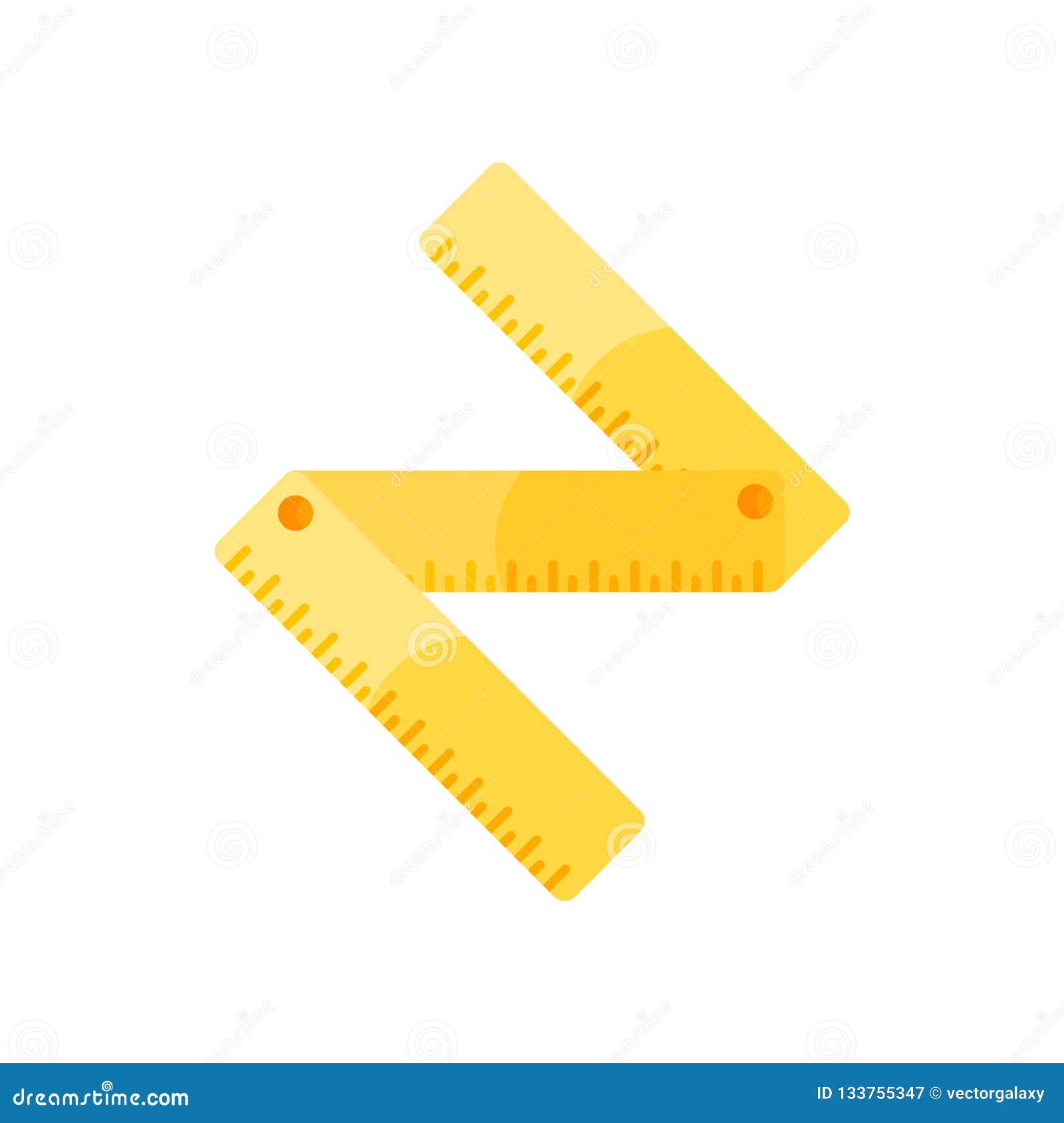 Ruler Icon Vector Sign and Symbol Isolated on White Background Stock ...