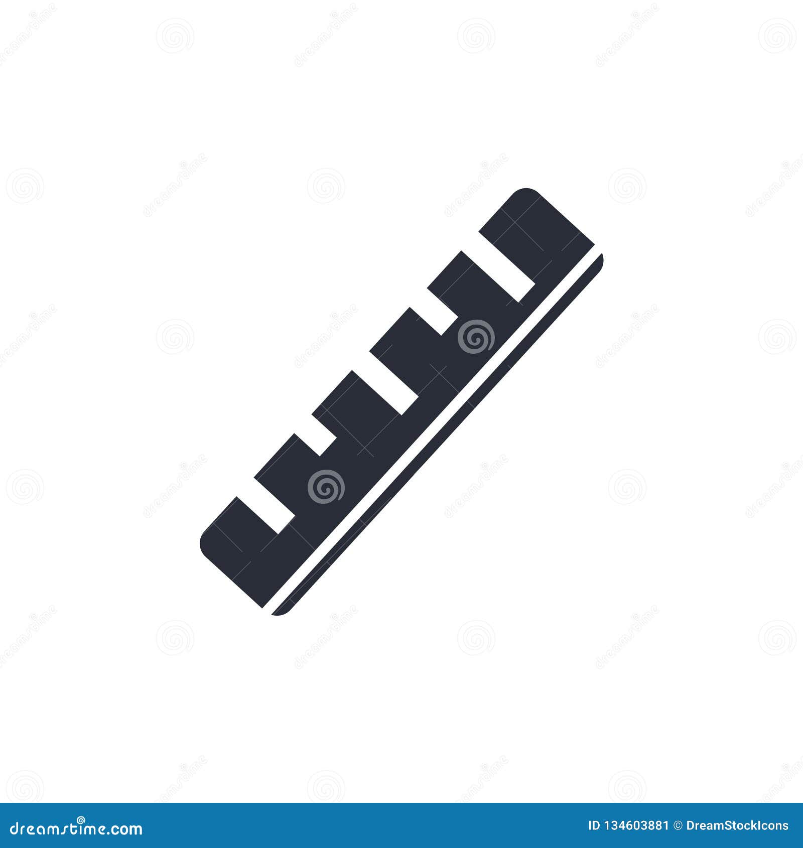 Ruler Icon Vector Sign and Symbol Isolated on White Background, Ruler ...