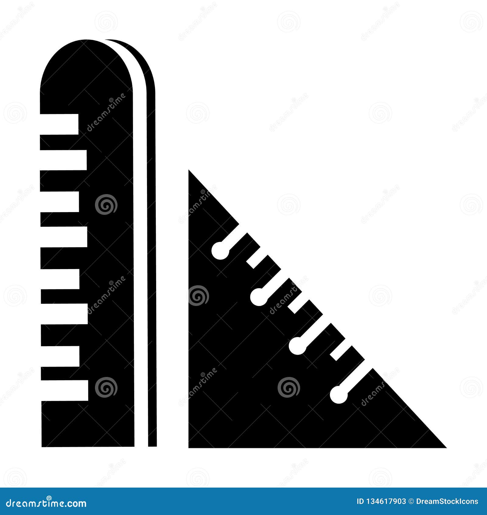 Ruler Icon Vector Sign and Symbol Isolated on White Background, Ruler ...