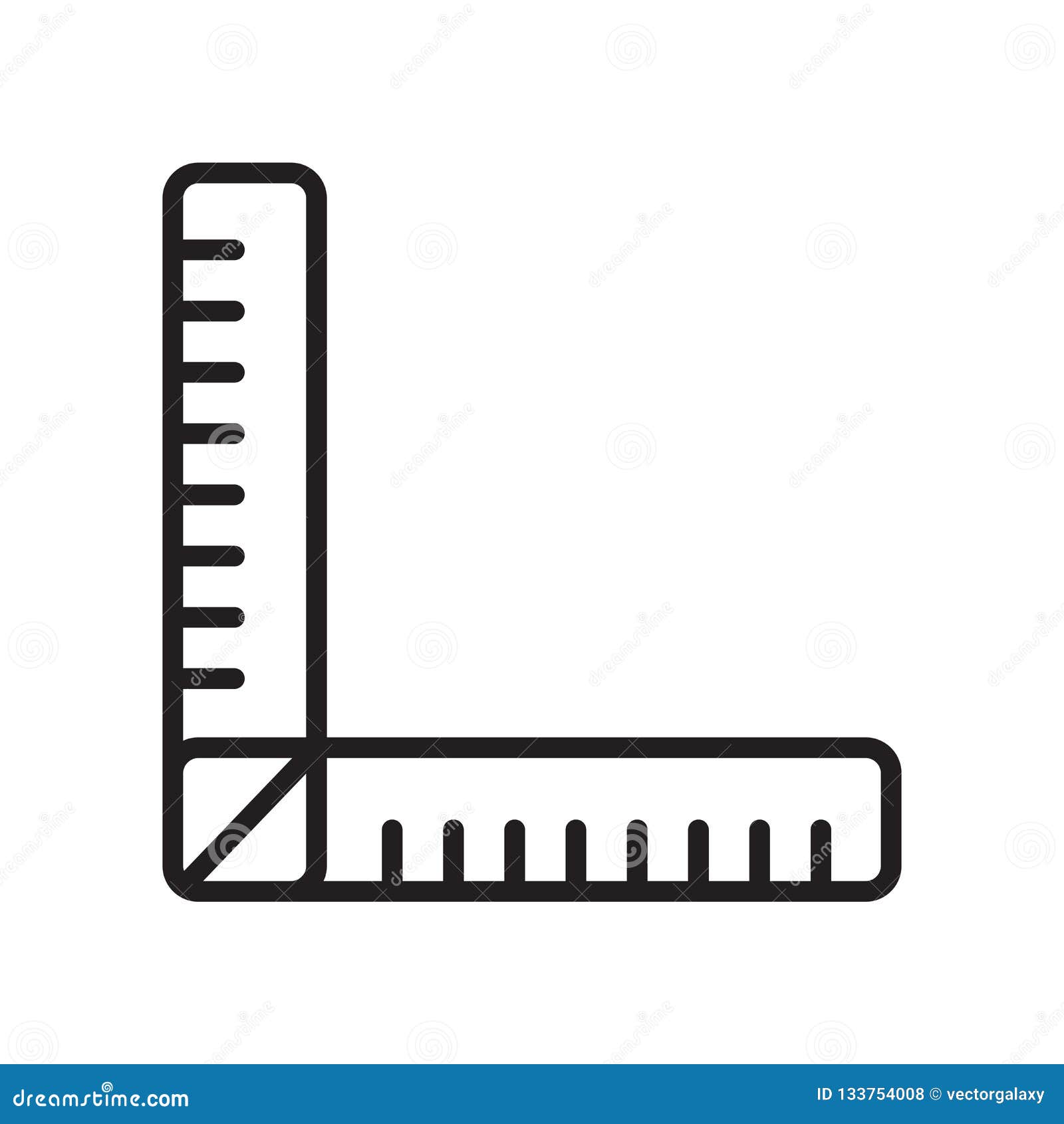 Ruler Icon Vector Sign and Symbol Isolated on White Background, Ruler ...