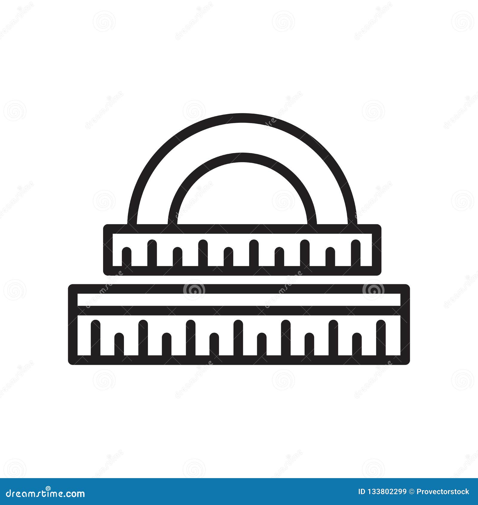 Ruler Icon Vector Sign and Symbol Isolated on White Background Stock ...