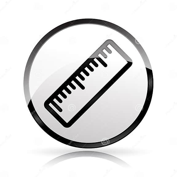 Ruler Icon on White Background Stock Vector - Illustration of gray ...