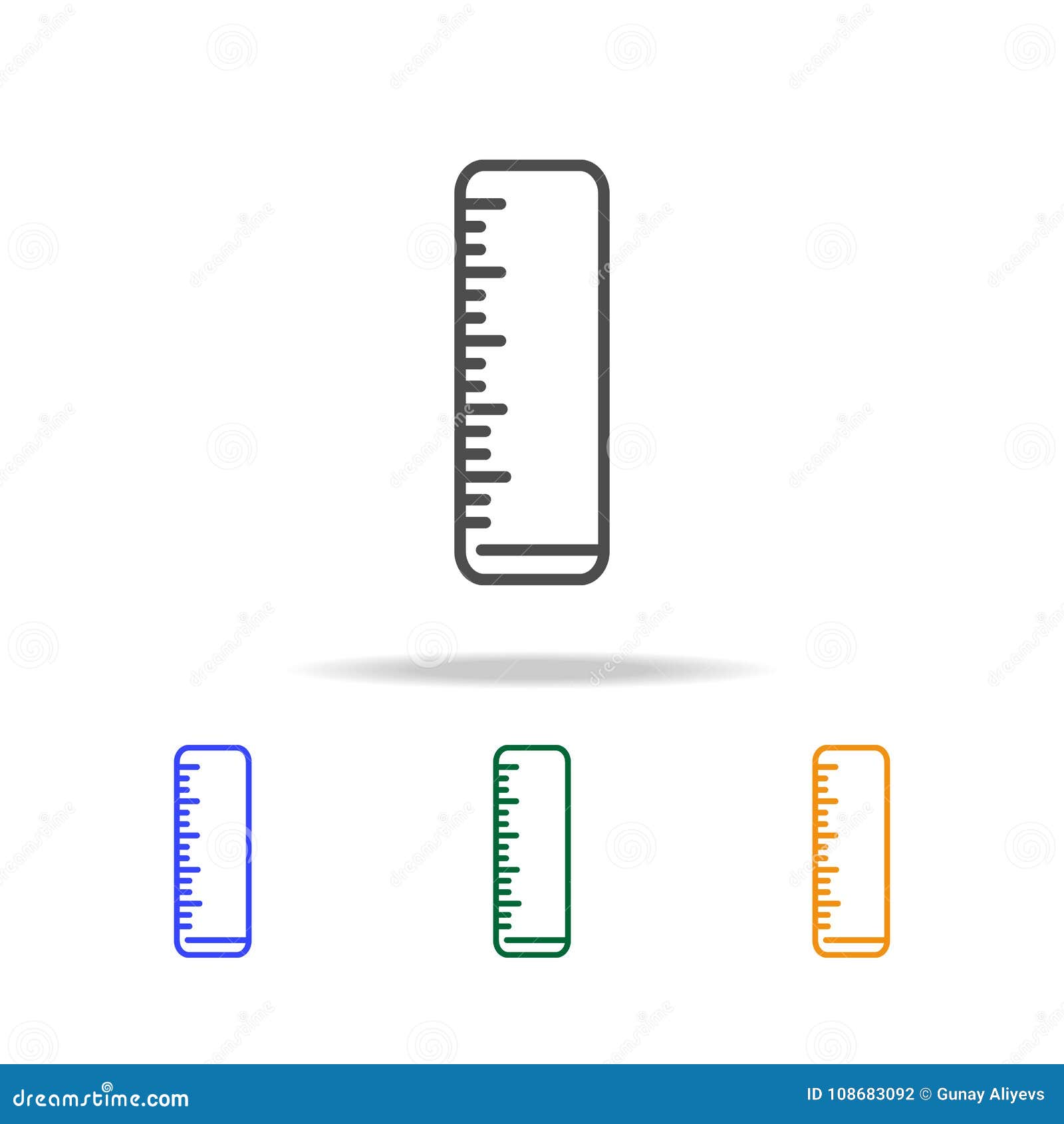 Ruler Icons. Element of Edecation for Mobile Concept and Web Apps Stock ...