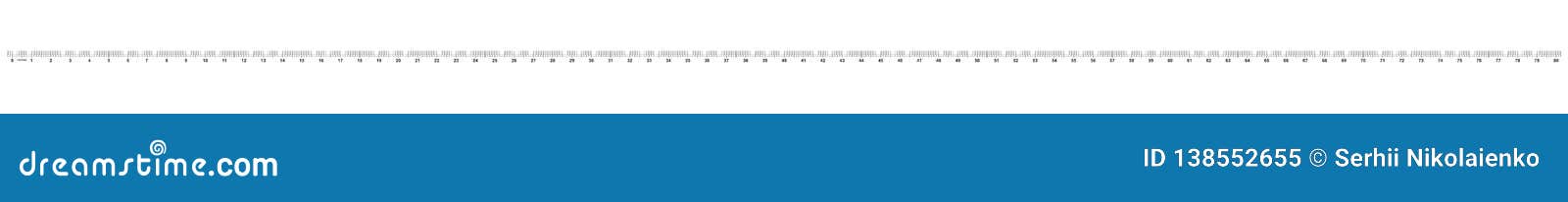 Ruler 80 Inch. Measurement Tool in Inch. Calibration Grid Stock Image ...