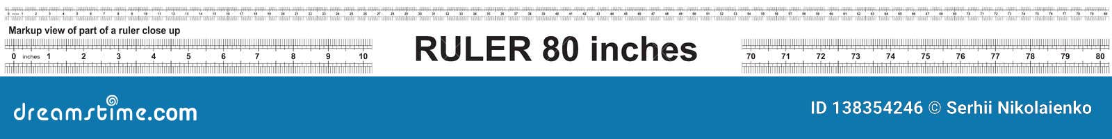 Ruler 80 Inch. Precise Measuring Tool Stock Illustration - Illustration ...