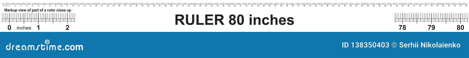Ruler 80 Inch. Precise Measuring Tool Stock Illustration - Illustration ...