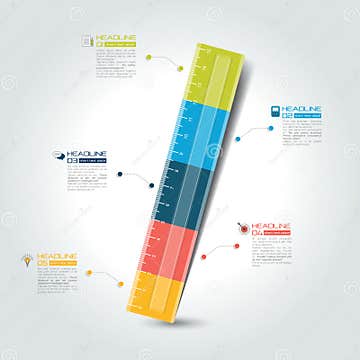 Ruler Infographic Template, Chart, Diagram. Vector. Stock Vector ...