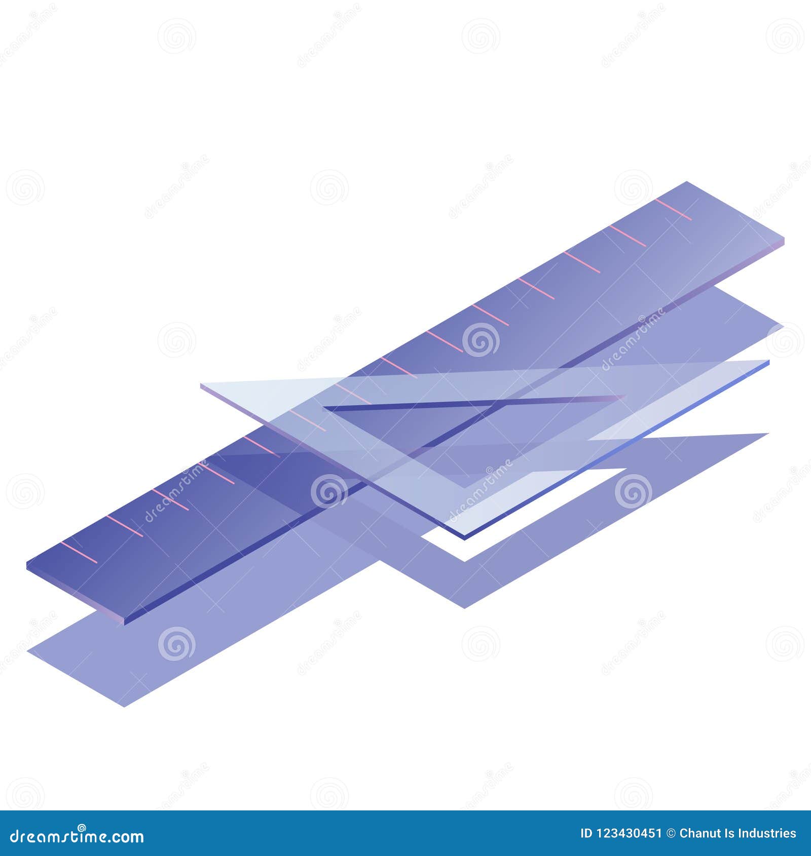Ruler Isometric Illustration Stock Vector - Illustration of stationary ...