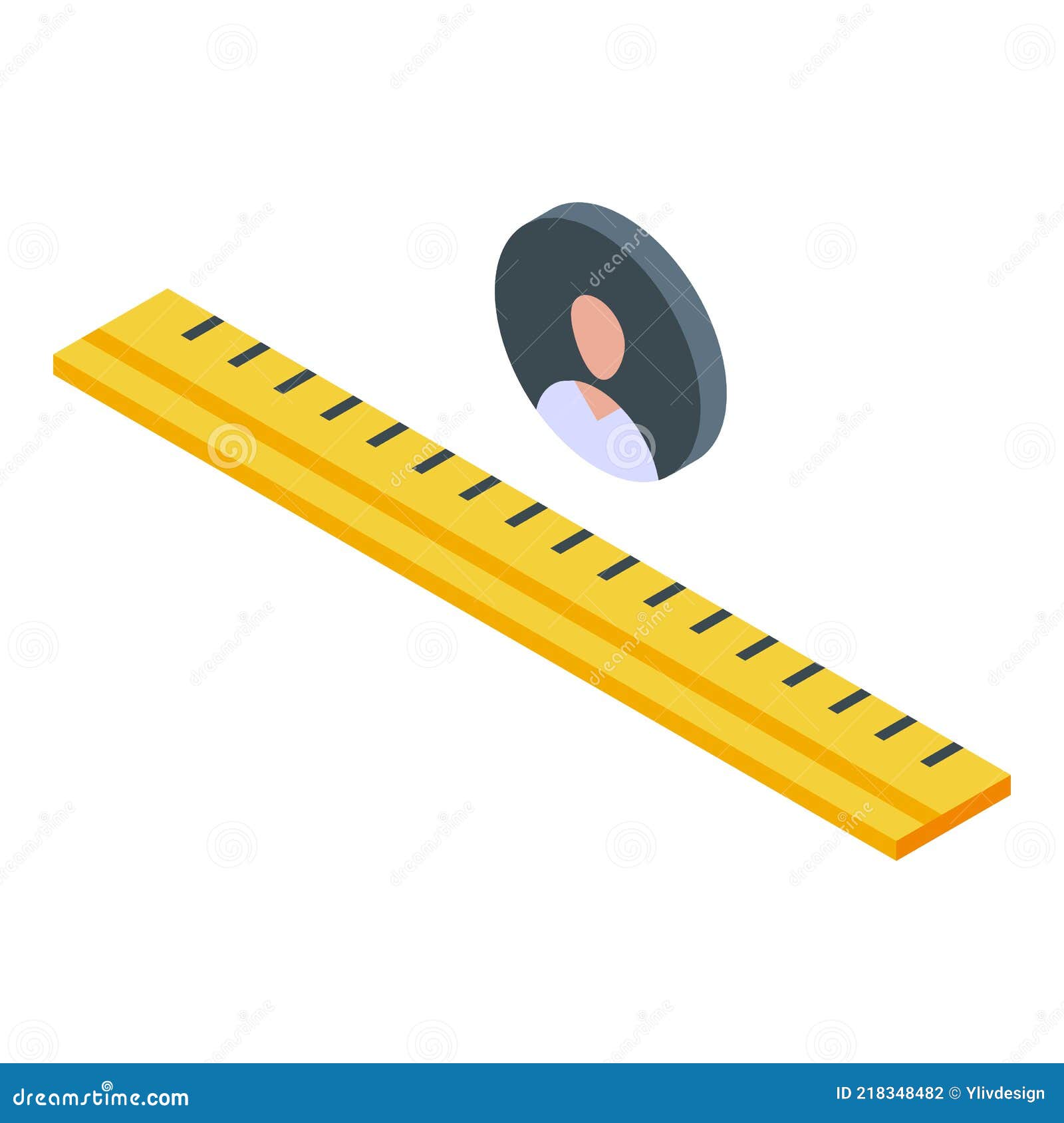 Ruler Keep Distance Icon, Isometric Style Stock Vector - Illustration ...