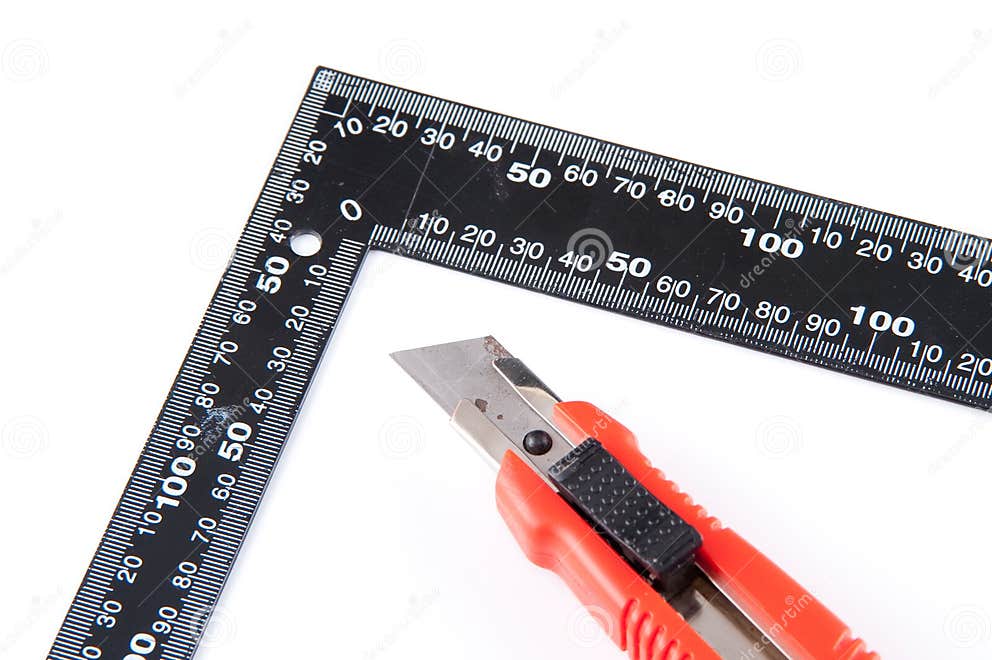 Ruler and knife stock photo. Image of blade, knife, centimeter - 9419310