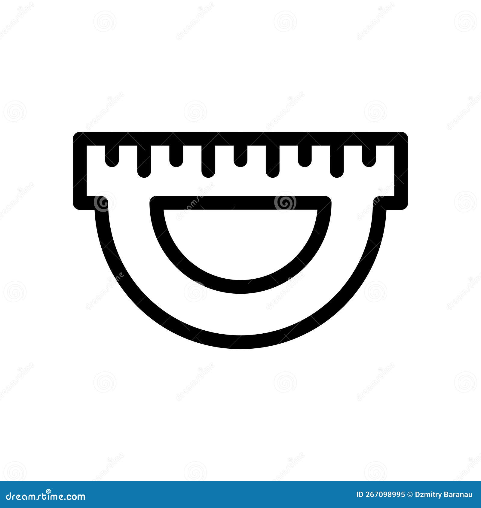 Ruler Line Icon Isolated on White Background. Black Flat Thin Icon on ...