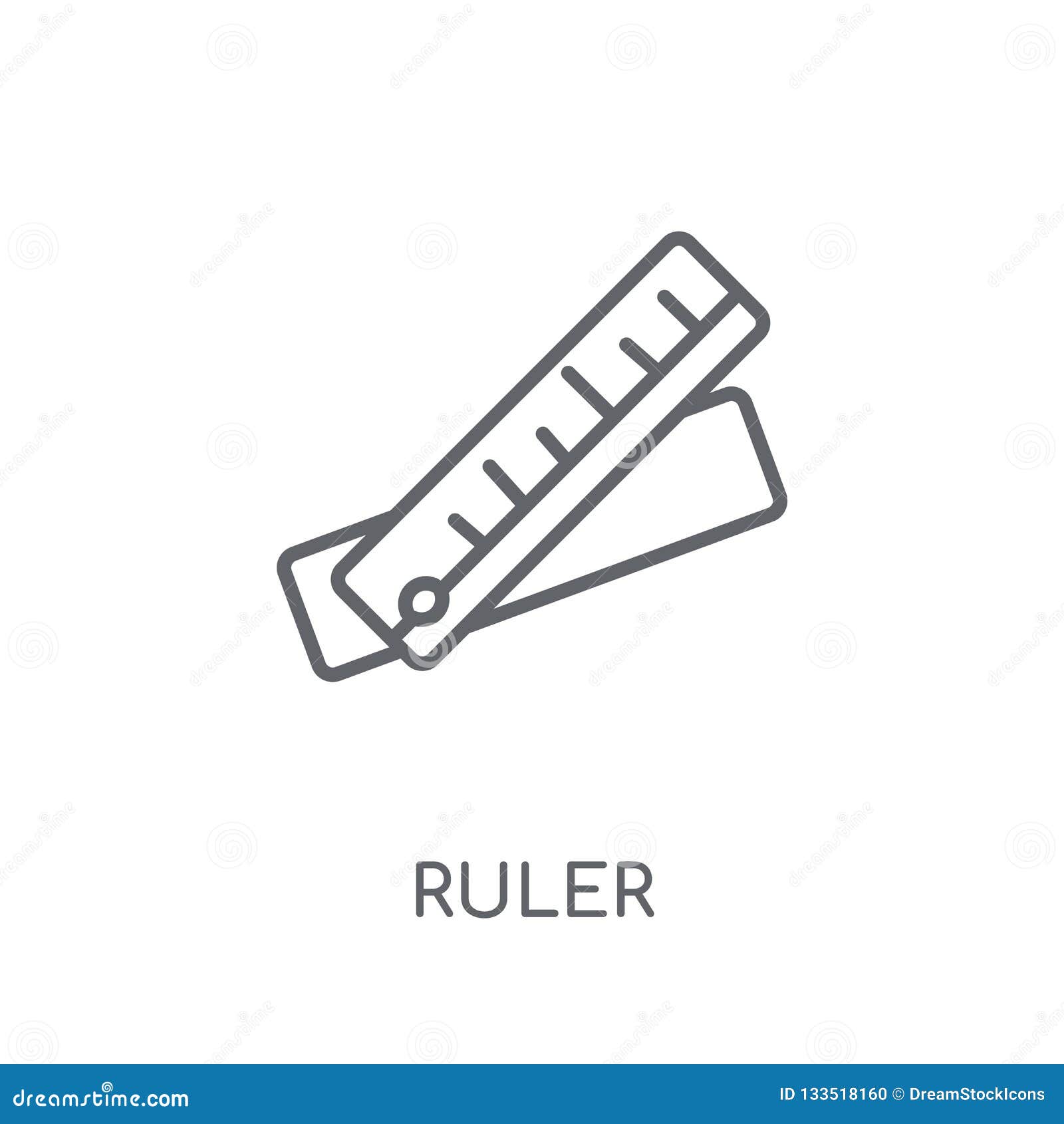 Ruler Linear Icon. Modern Outline Ruler Logo Concept on White Ba Stock ...