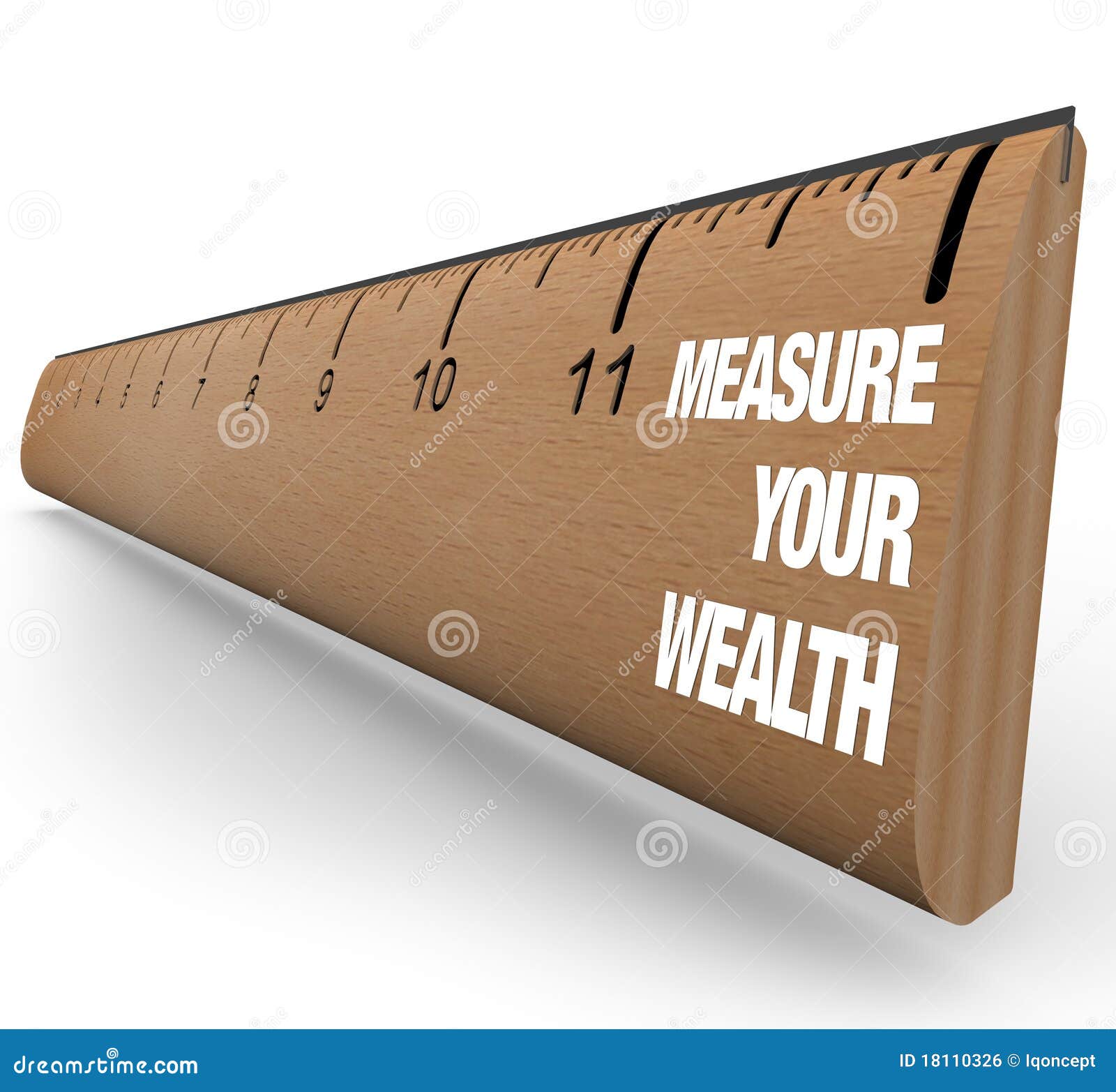 Ruler - Measure Your Wealth Stock Illustration - Illustration of funds ...