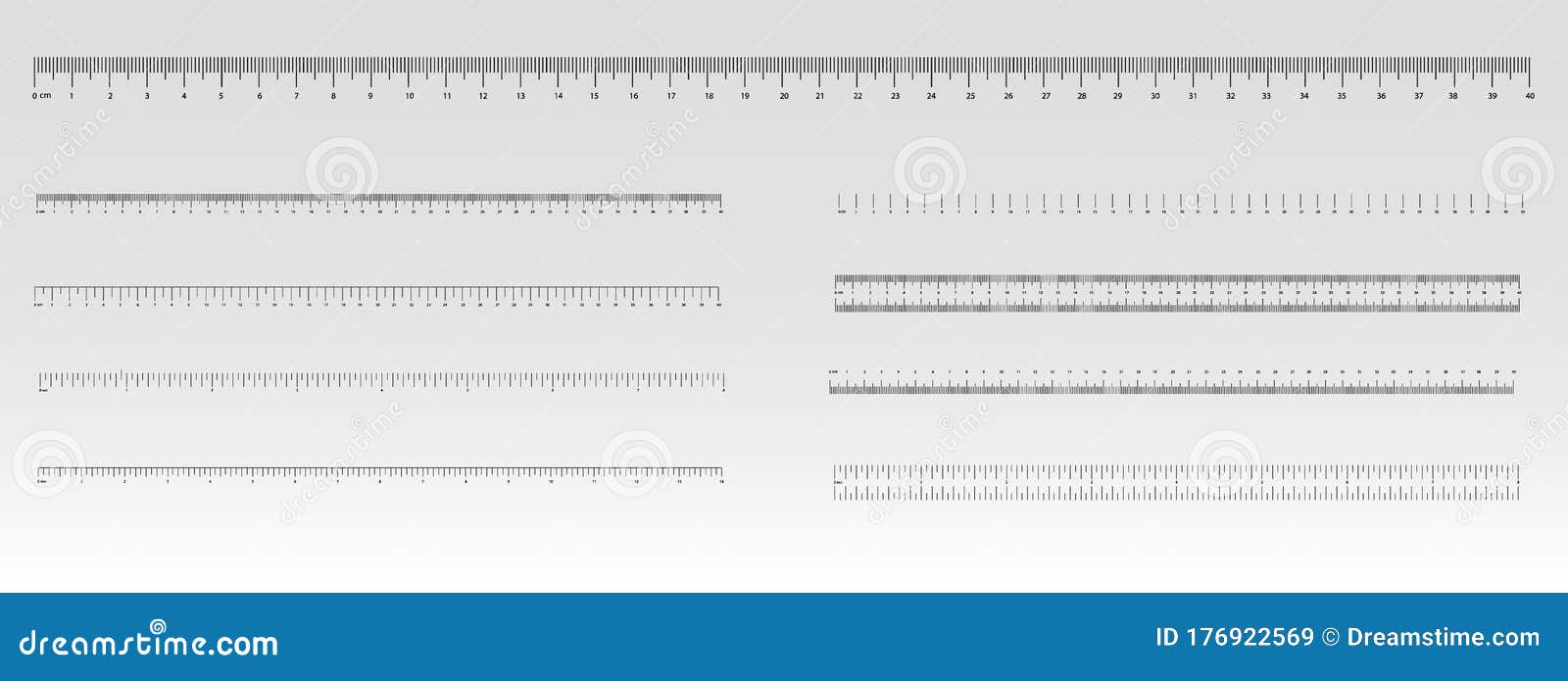 Ruler Of 2000 Millimeters. Ruler Of 200 Centimeters. Ruler Of 2 Meters ...