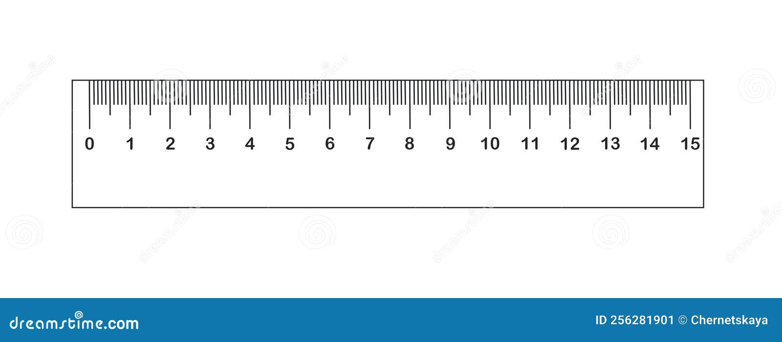 Ruler With Measuring Length Markings In Centimeters On White Background ...