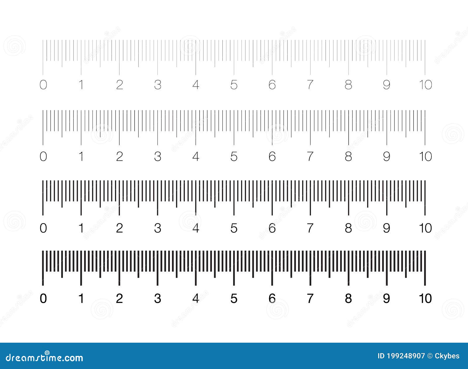 Ruler. Measuring Scale, Markup for Rulers. Vector Illustration ...