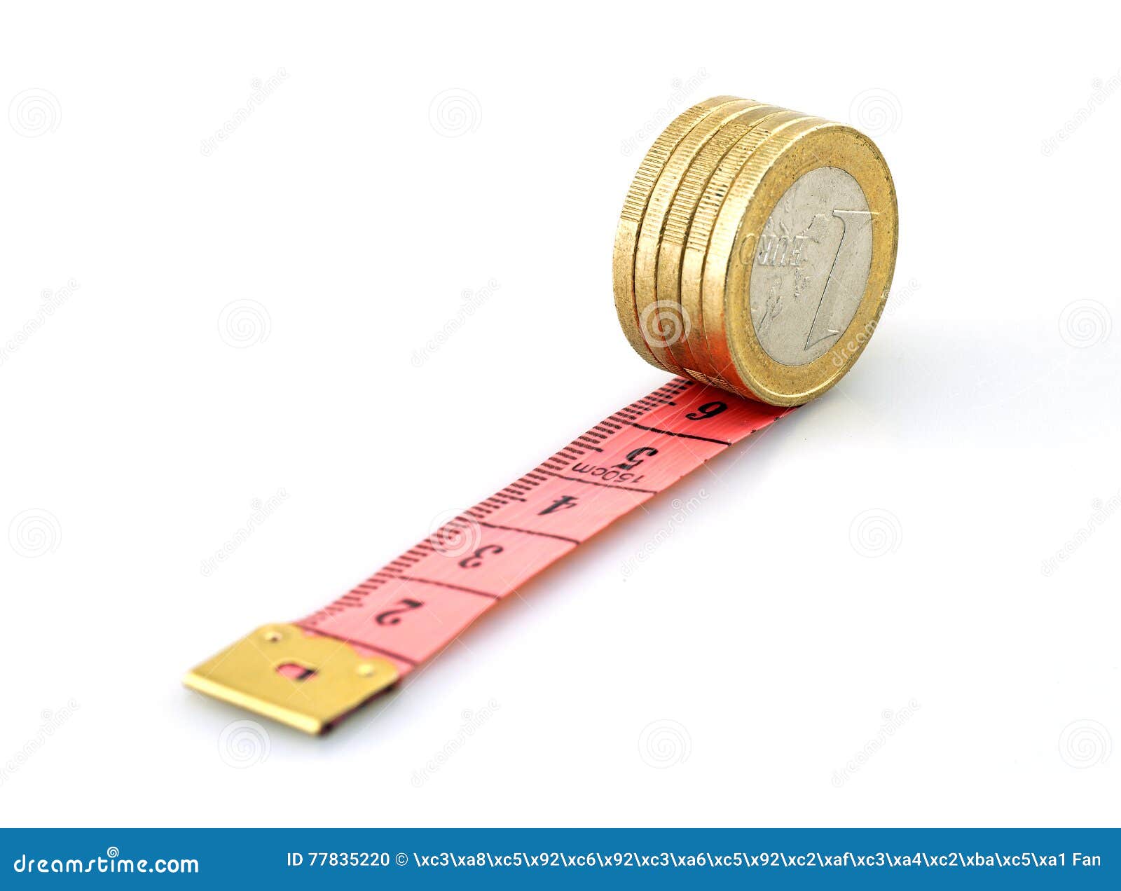 Ruler with money on white stock photo. Image of europe - 77835220