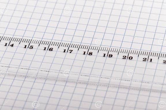 Ruler and paper. stock photo. Image of supply, school - 21049168