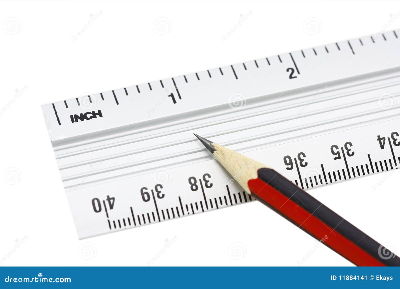 Ruler and pencil stock image. Image of tool, office, shape - 11884141