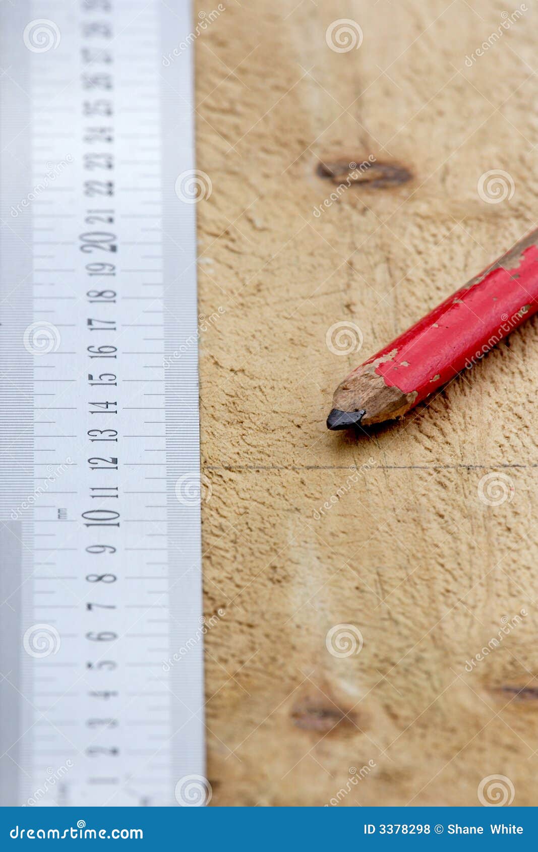 Ruler and pencil. stock photo. Image of handyman, draw - 3378298