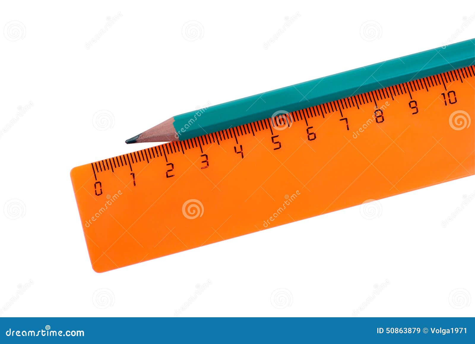 Ruler and pencil stock image. Image of tool, isolated - 50863879