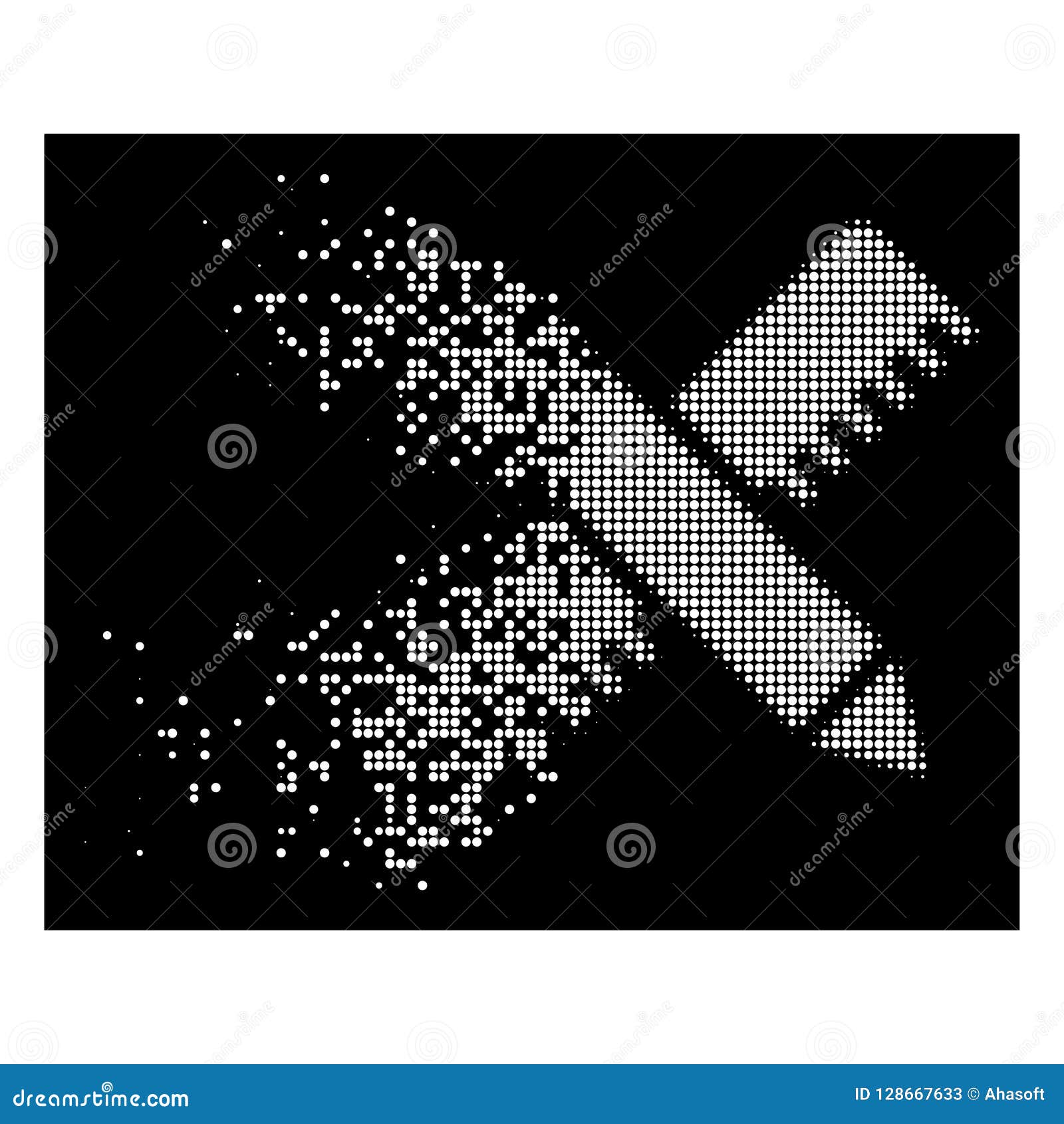 Bright Dispersed Dot Halftone Ruler and Pencil Design Tools Icon Stock ...