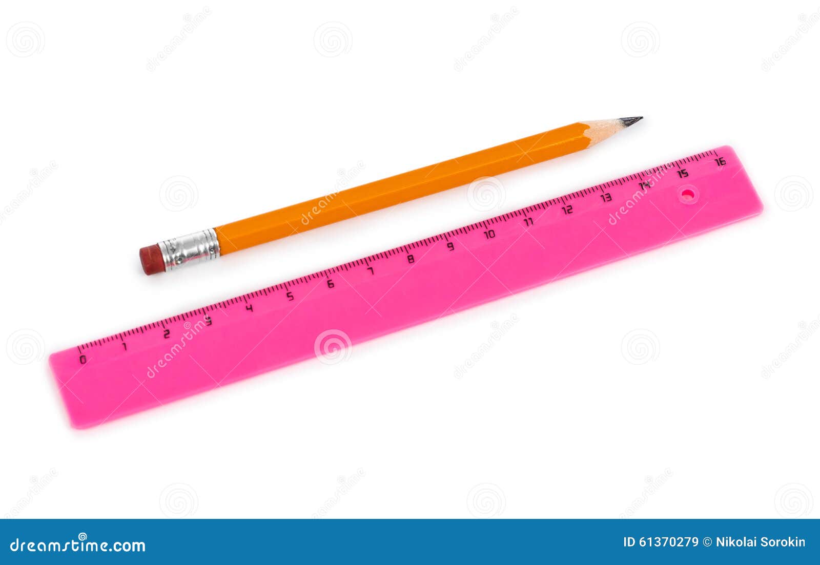 Ruler and pencil stock image. Image of plastic, protractor - 61370279