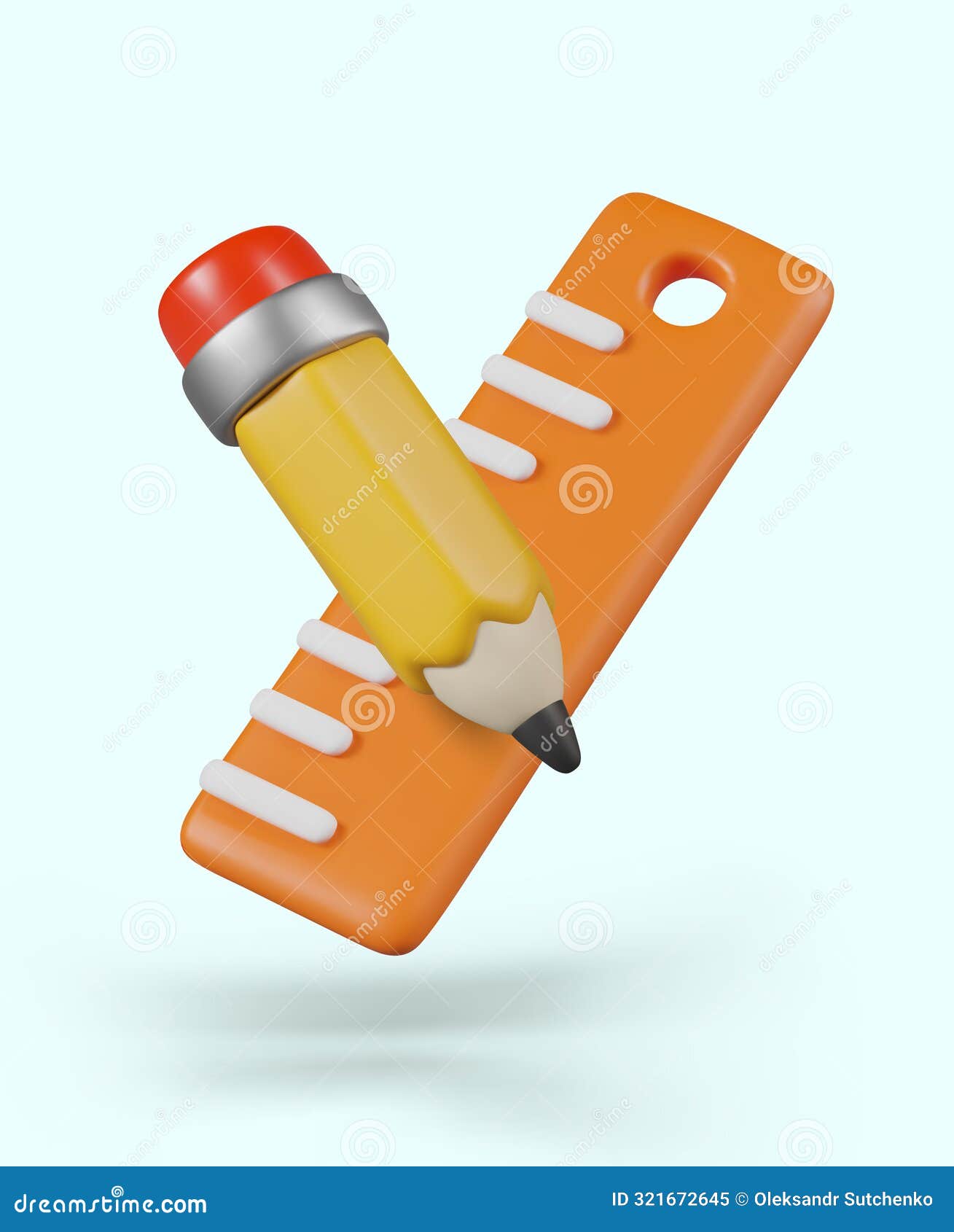 Ruler and Pencil in Realistic Style. Tools of Engineer, Draftsman Stock ...