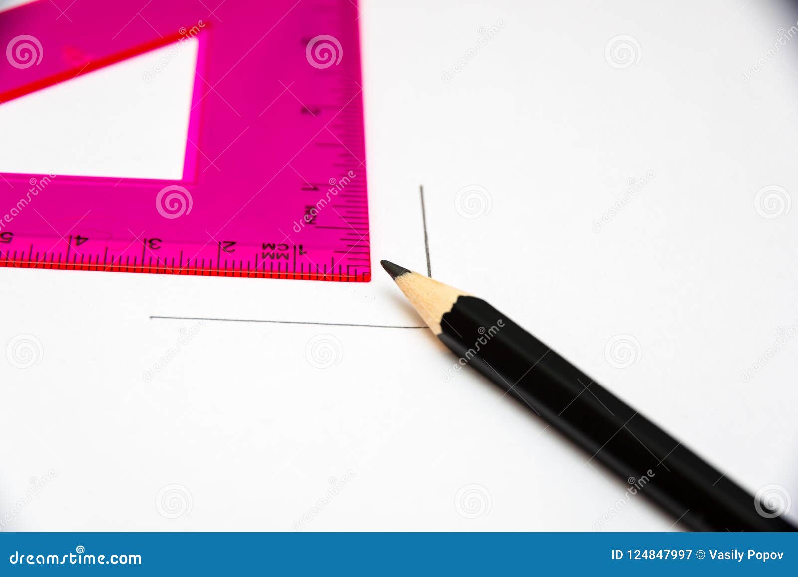 Ruler and Pencil for Study and Measurement Stock Image - Image of ruler ...