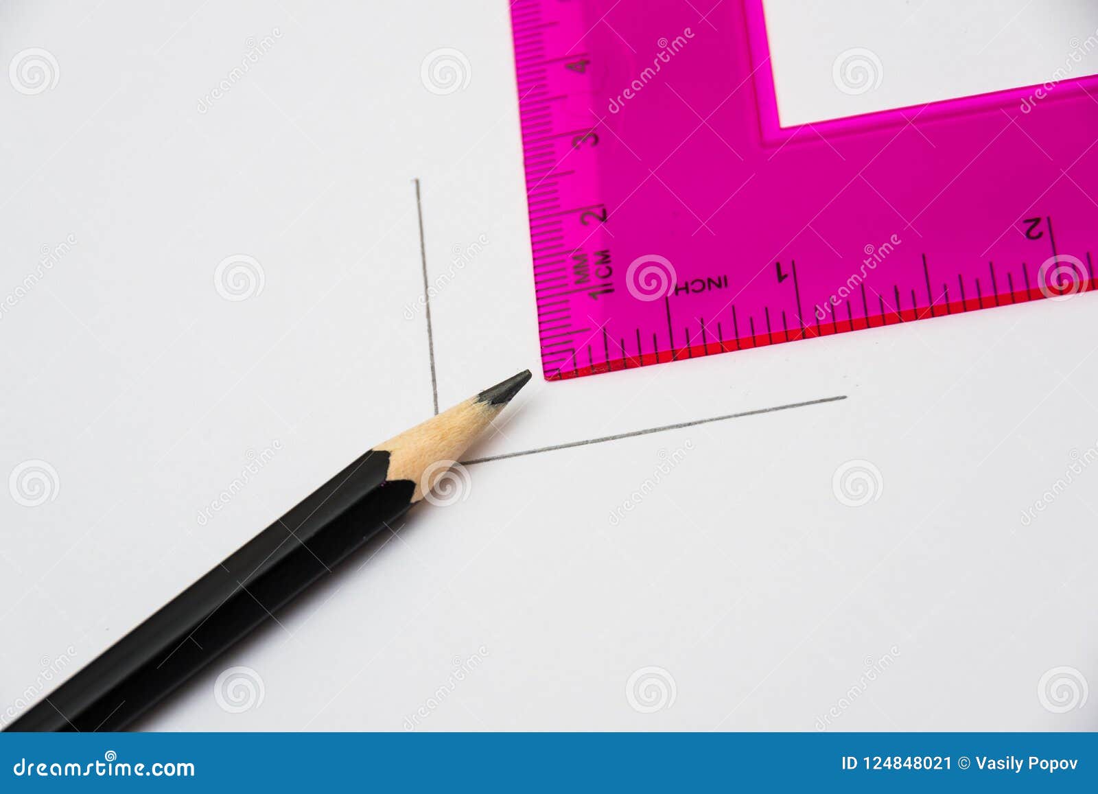 Ruler and Pencil for Study and Measurement Stock Image - Image of ruler ...