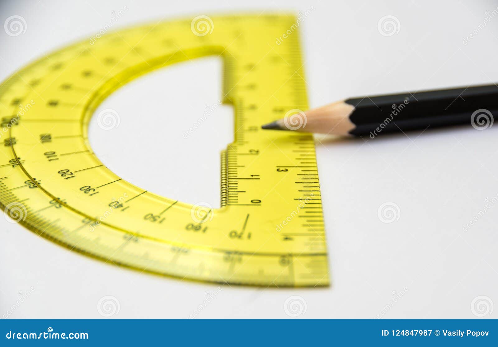 Ruler and Pencil for Study and Measurement Stock Image - Image of study ...