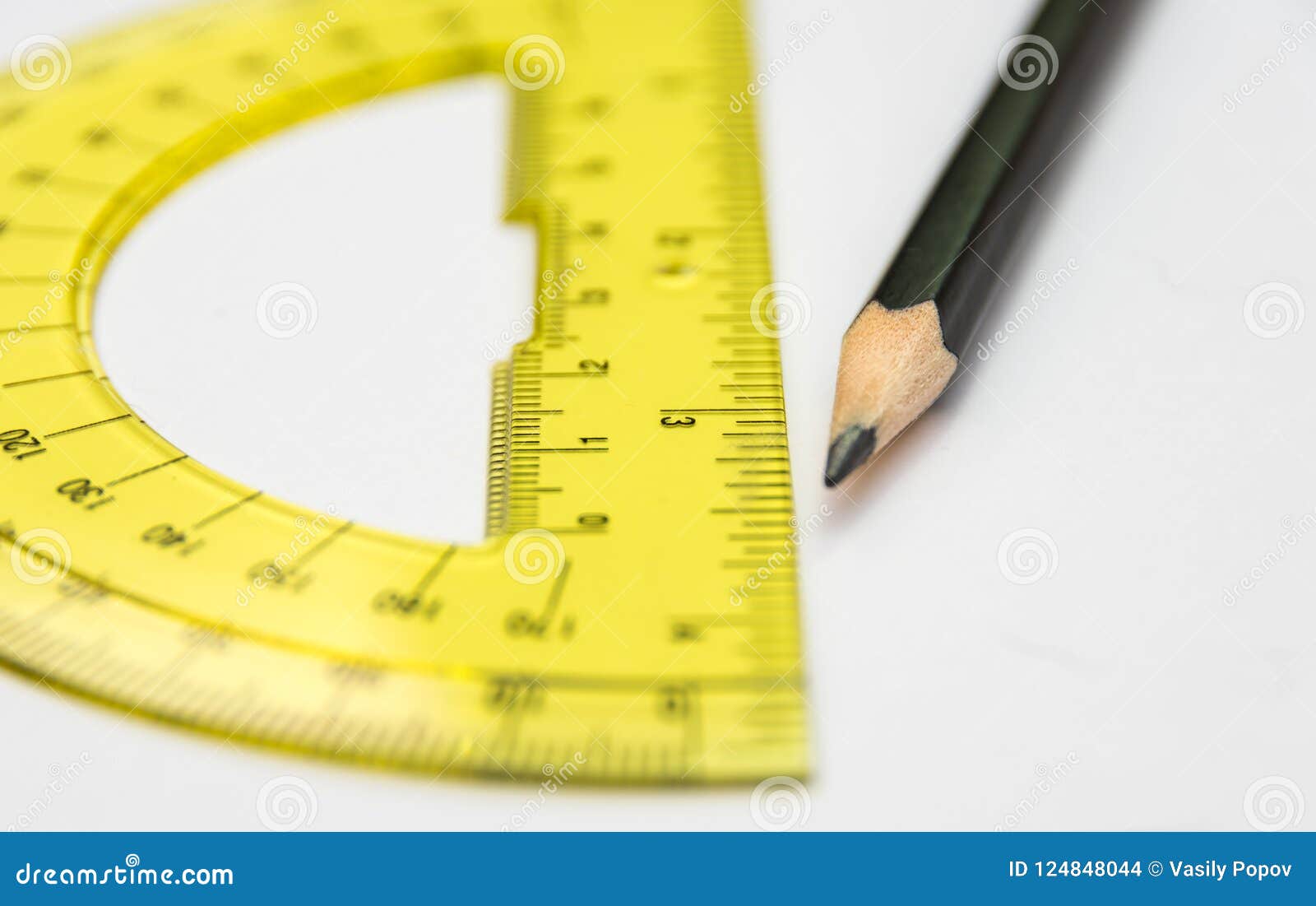 Ruler and Pencil for Study and Measurement Stock Photo - Image of ...