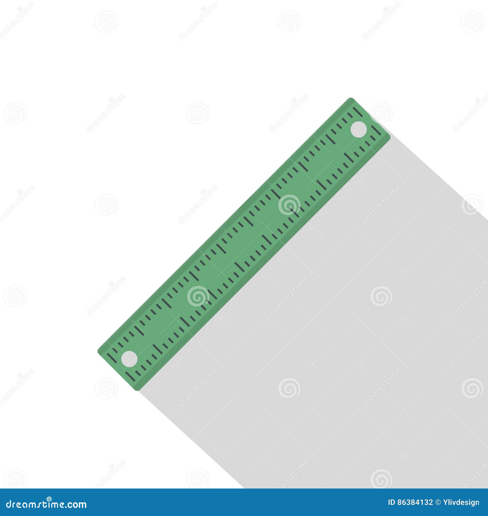 Ruler, Rectangular Shape Icon, Flat Style Stock Vector - Illustration ...