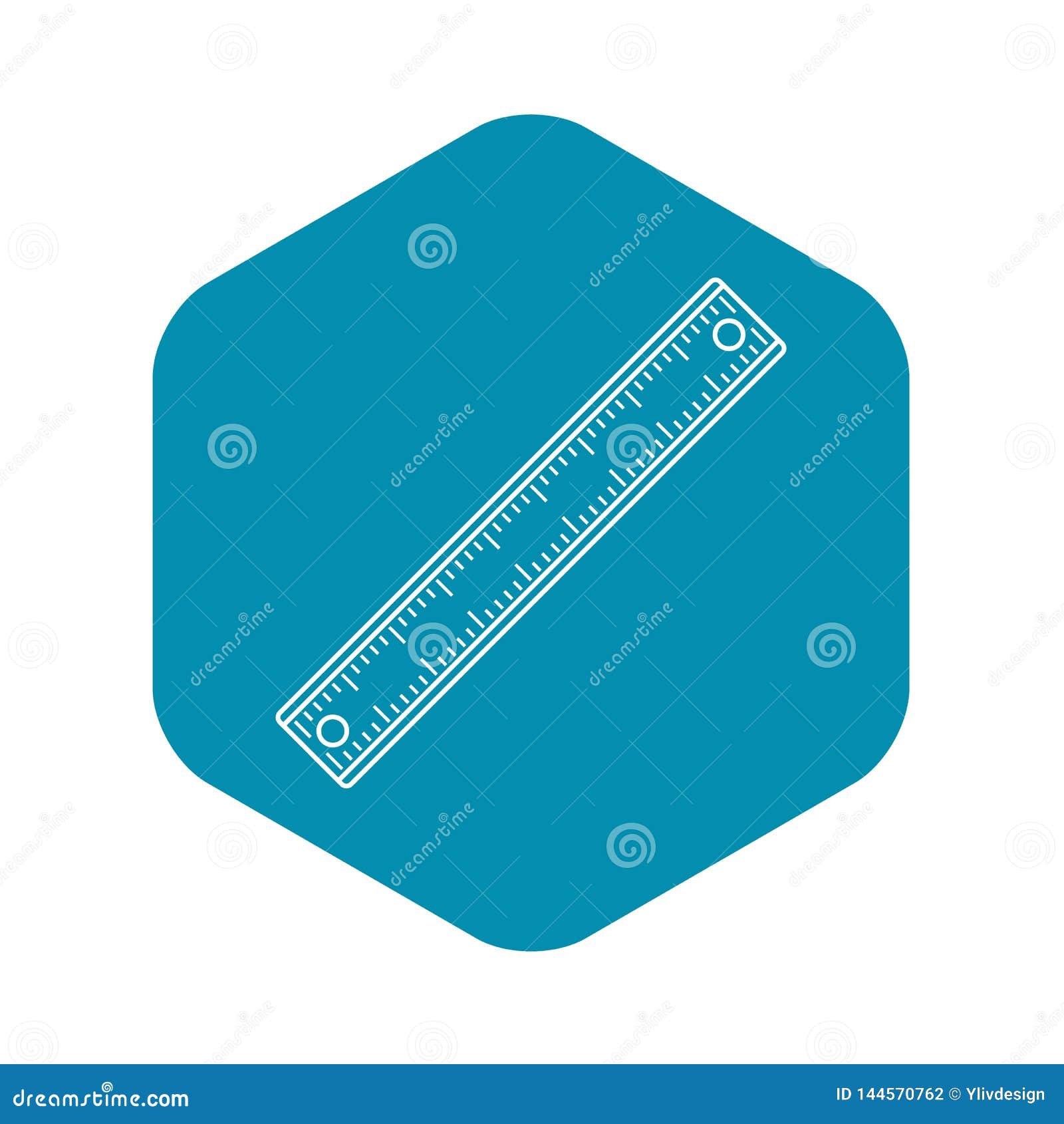 Ruler, Rectangular Shape Icon, Outline Style Stock Vector ...