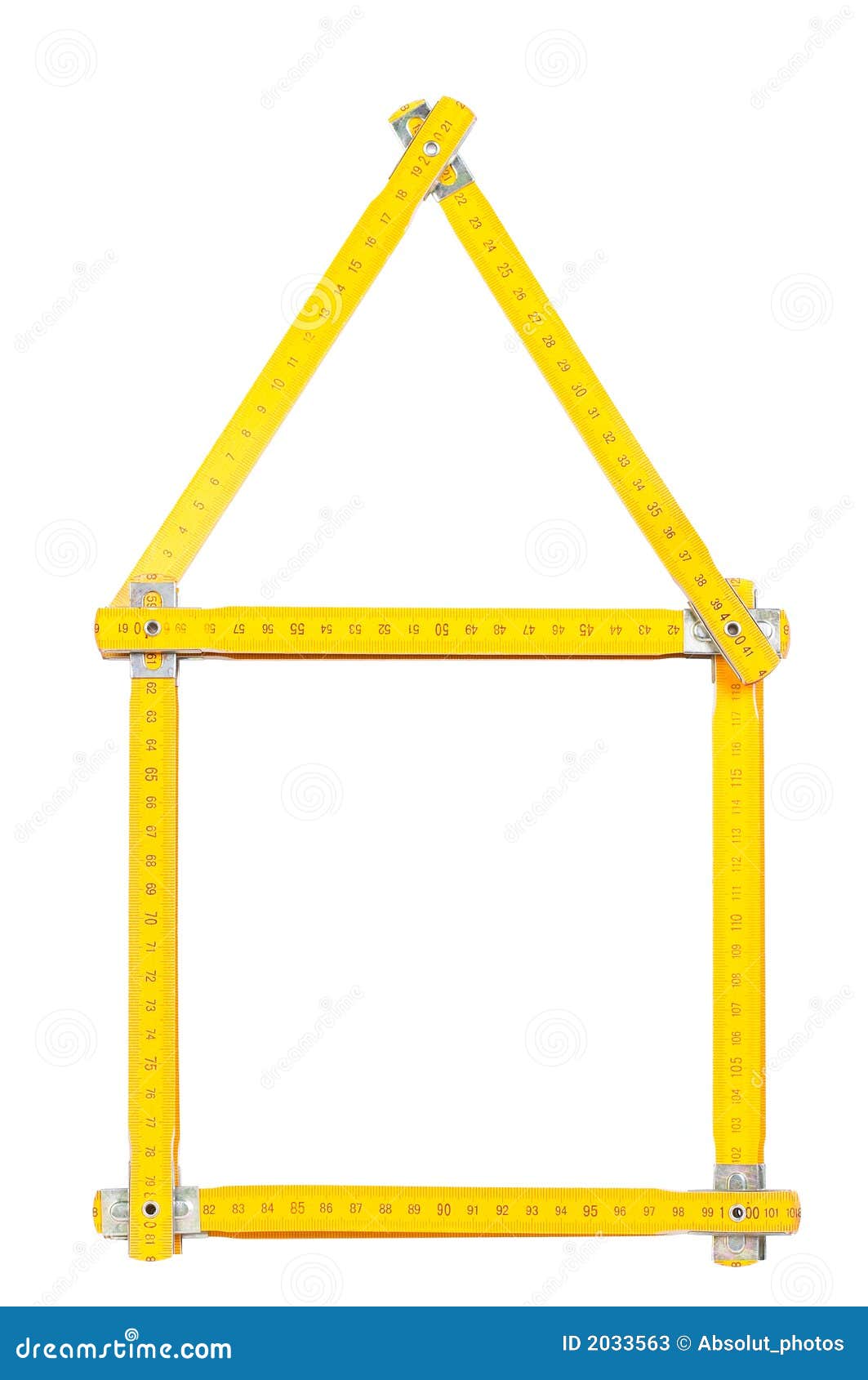 Ruler representing house stock image. Image of measure - 2033563