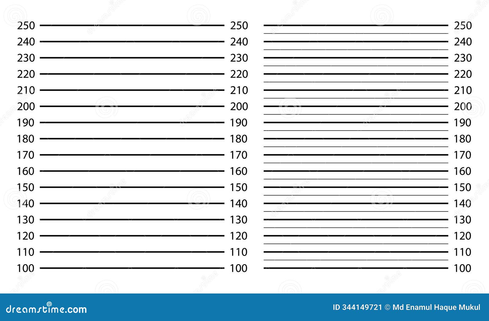 Ruler Scale Measure Line Sign Vector Illustration. Ruler With A Scale ...