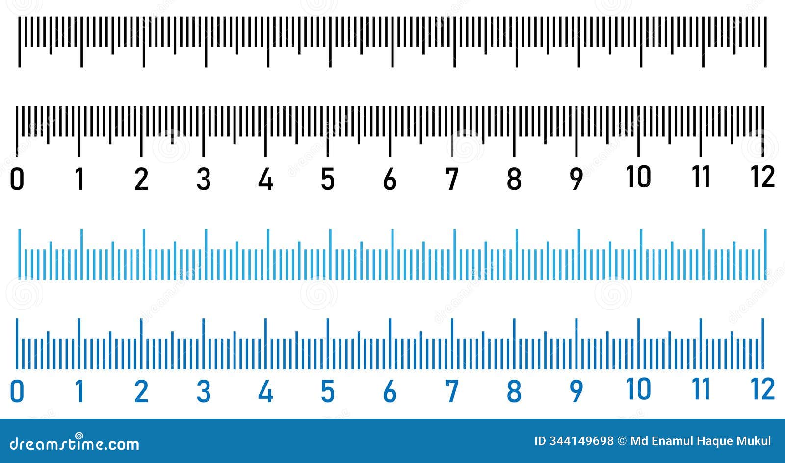 Ruler Scale Measure Line Sign Vector Illustration. Ruler with a Scale ...