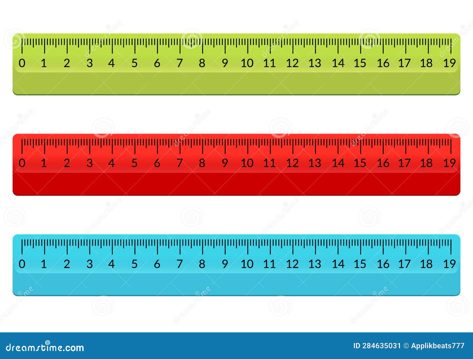 Millimeter Inch Ruler Set Vector Illustration | CartoonDealer.com #13236440