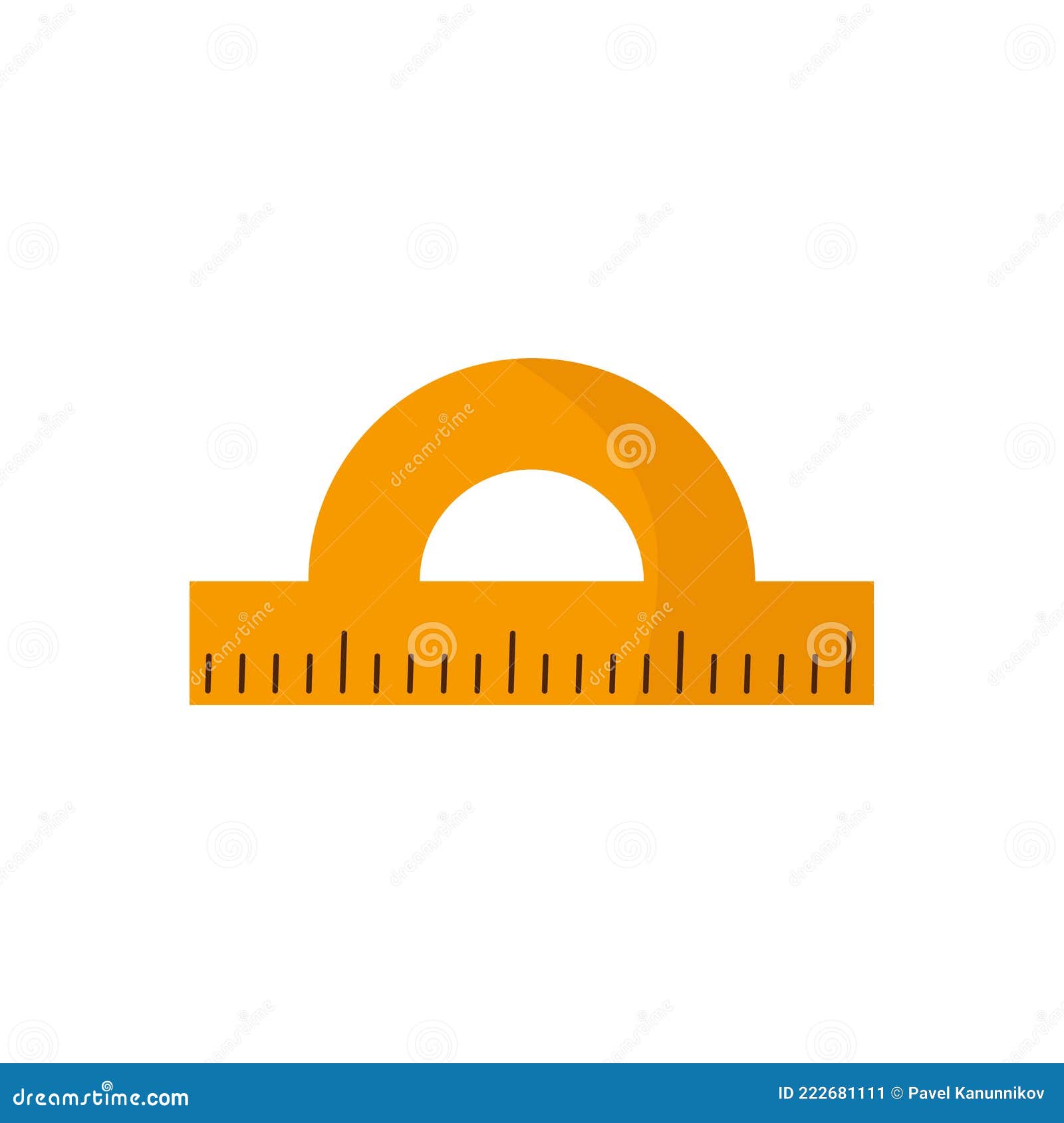 Ruler of School Items Isolated on White Background Stock Vector ...