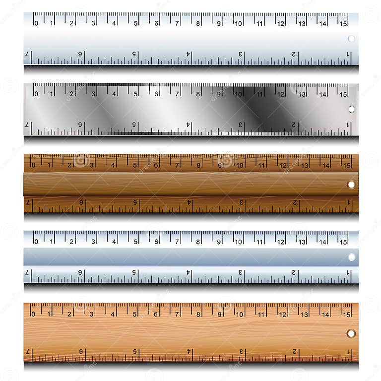 Ruler set stock vector. Illustration of inch, instrument - 29635098