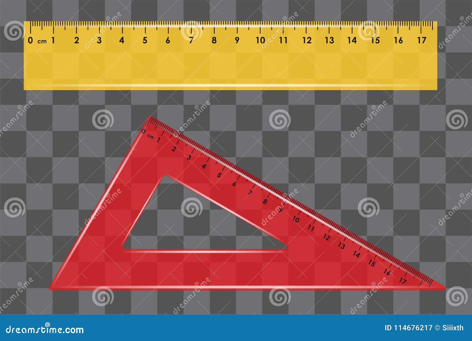 Ruler Set Square on Transparent Background Vector Stock Vector ...