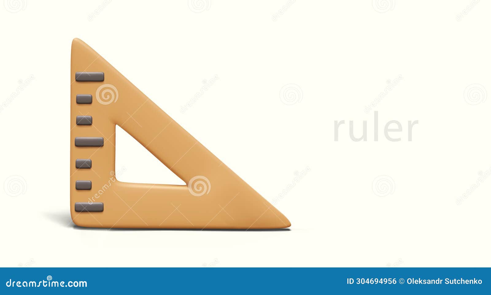 Ruler in the Shape of Triangle with Right Angle. Poster with Measuring ...