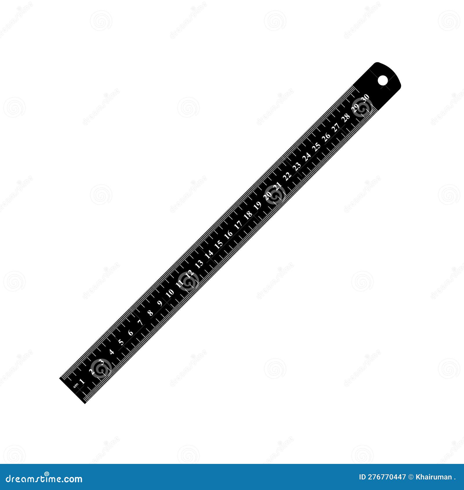 Ruler Silhouette. Black and White Icon Design Element on Isolated White ...