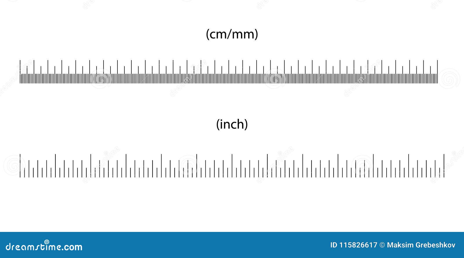Ruler size indicators stock vector. Illustration of design - 115826617
