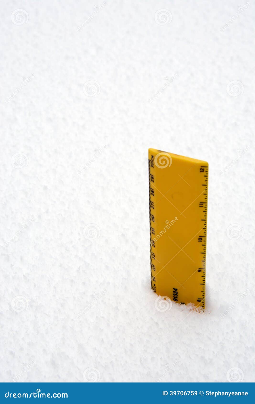 Ruler in Snow stock image. Image of frost, landscape - 39706759