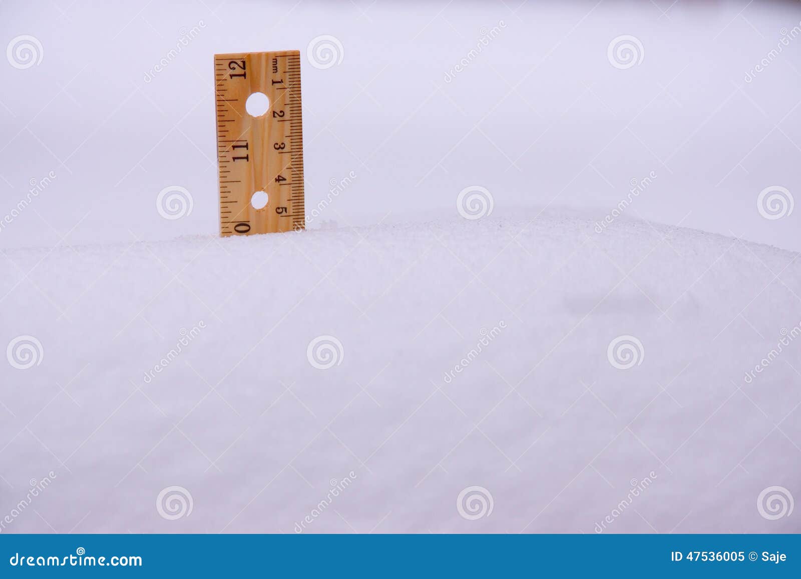 Ruler in Snow Ten Inches stock image. Image of fluffy - 47536005