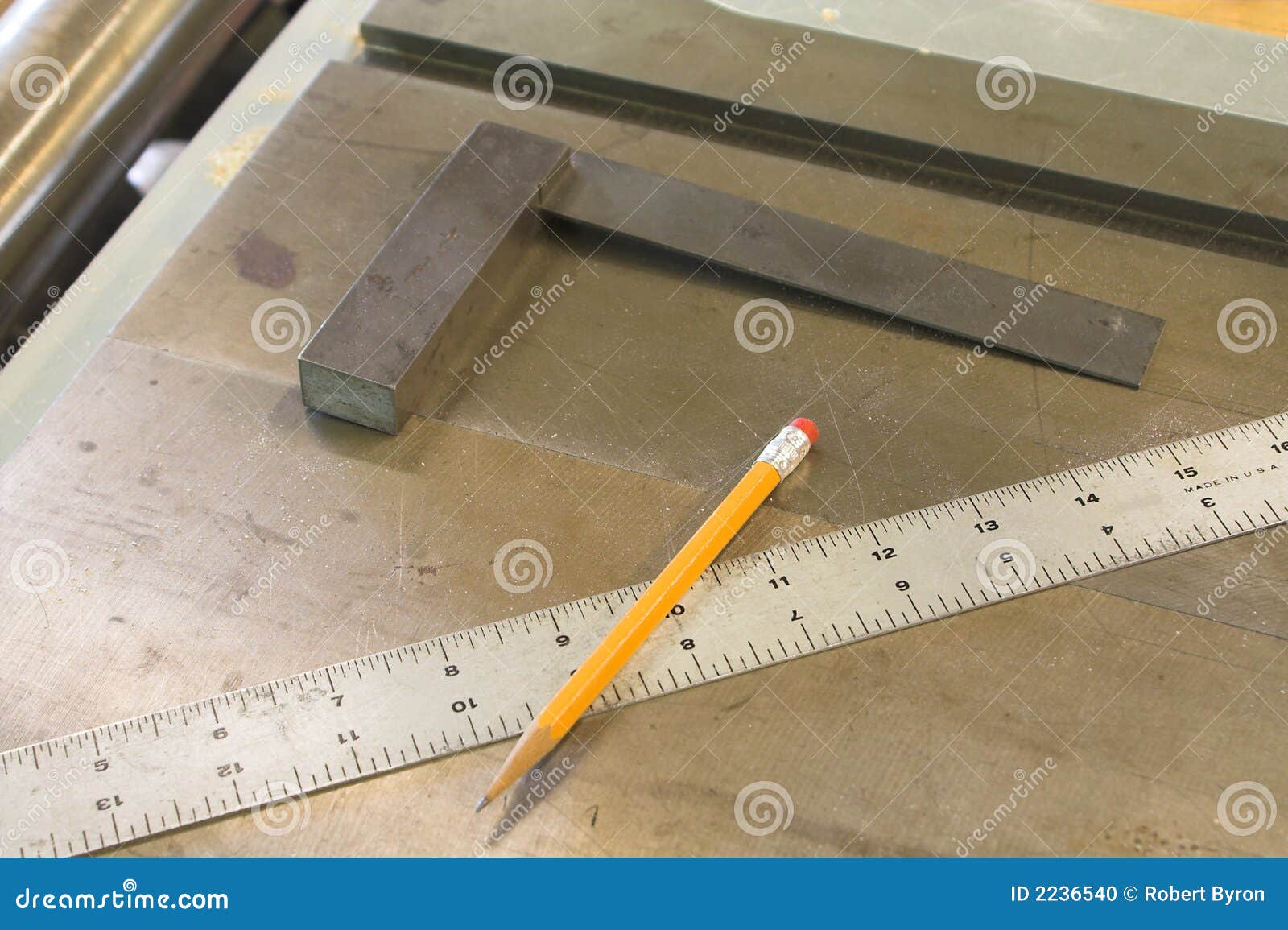 Ruler T square and pencil stock photo. Image of detail - 2236540
