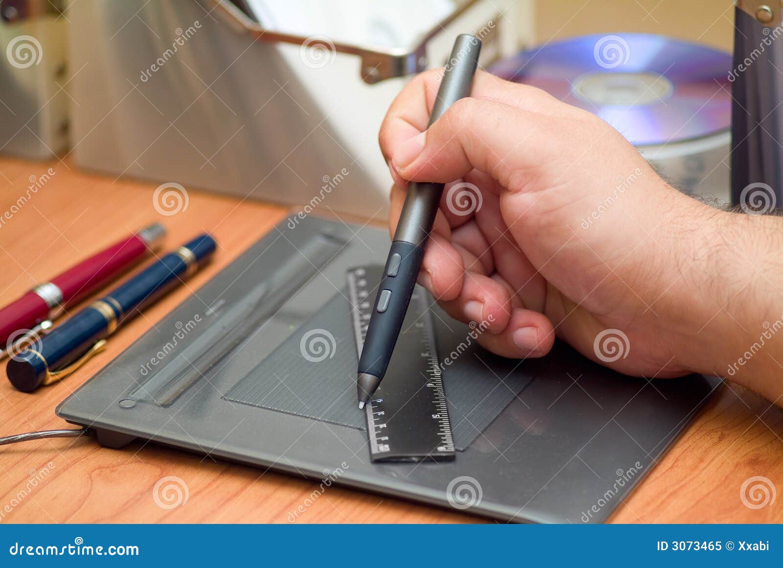 Ruler and tablet stock image. Image of centimeter, education - 3073465
