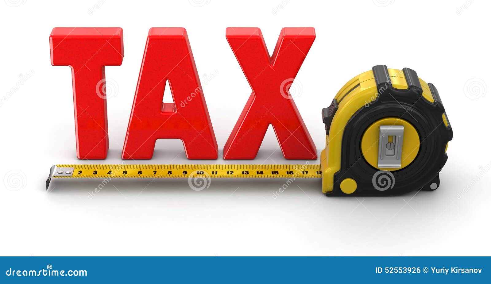 Ruler and TAX (clipping Path Included) Stock Illustration ...