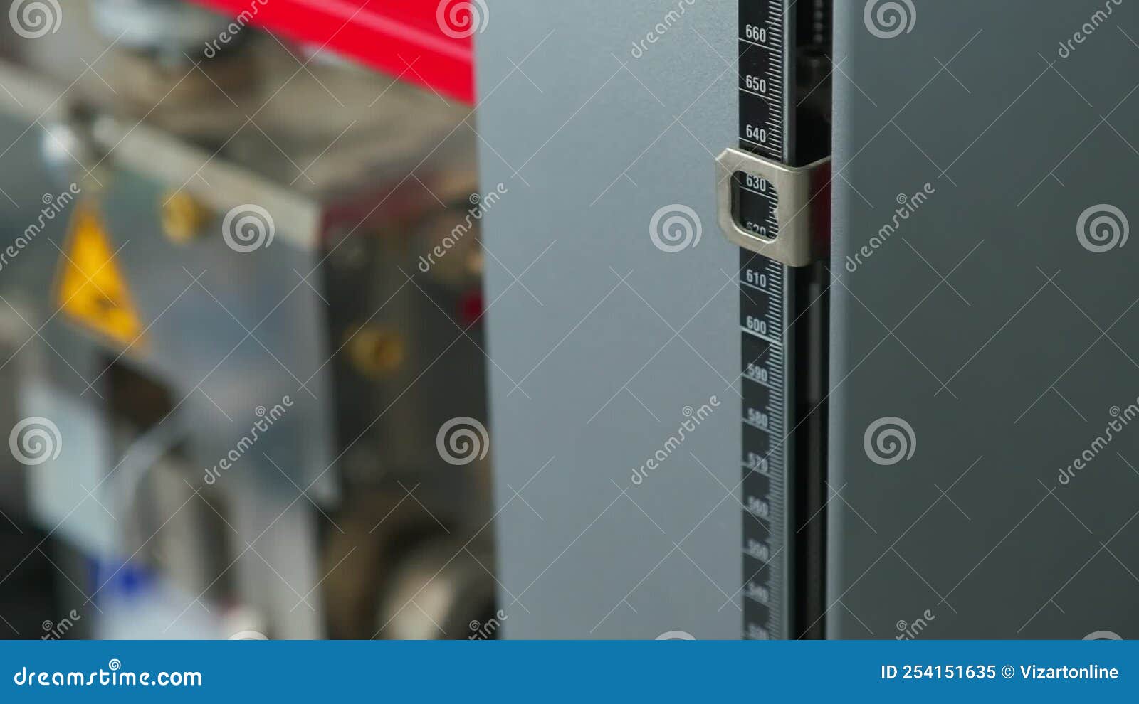 Ruler on Testing Laboratory Machine in Testing Process Stock Video ...